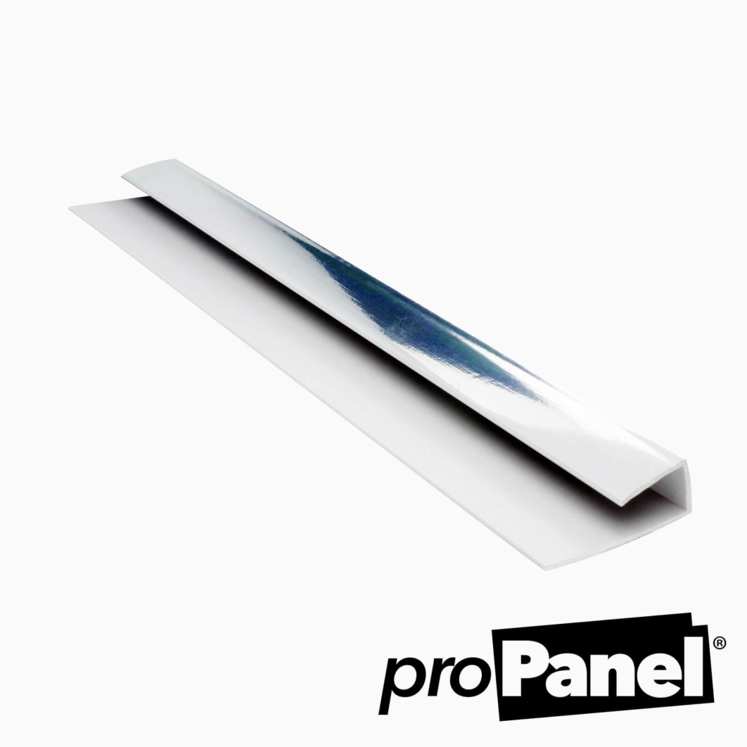 5mm Chrome Internal Corner Trim 2700mm Length - Cladding Store